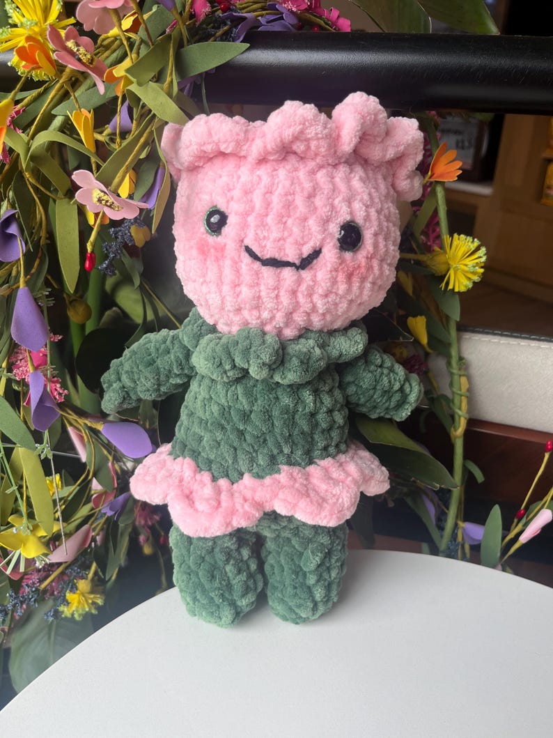 Flower Girl Plush Summer Plush Plushie Handmade Stuffed Animal Crochet ...