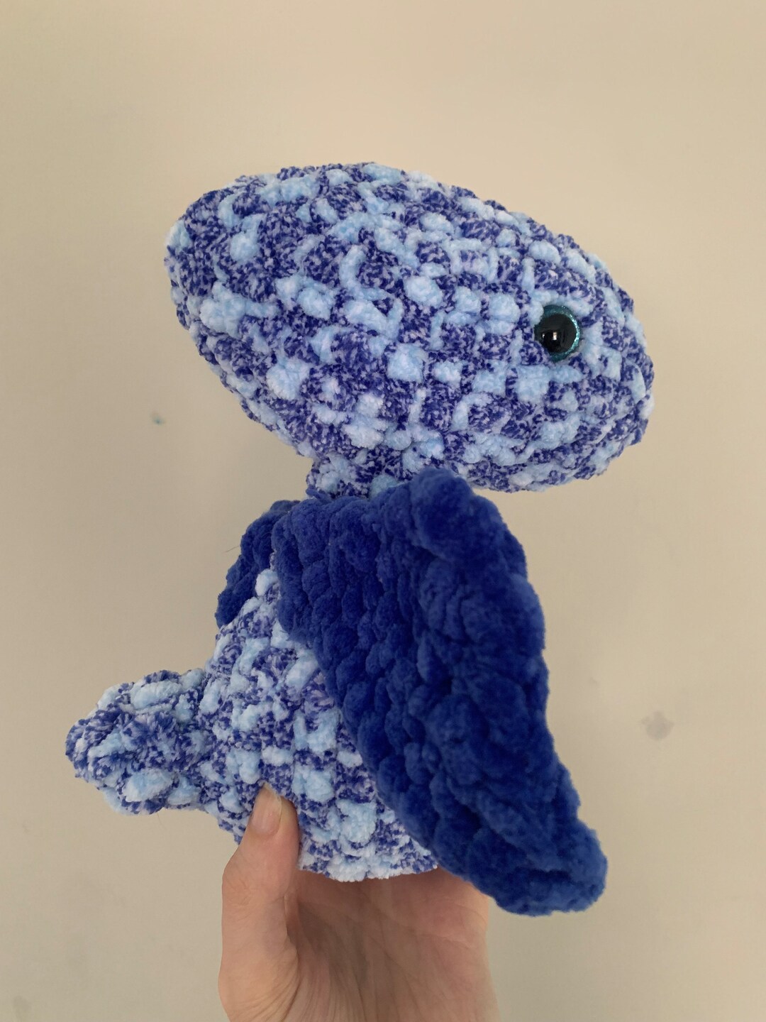 Blue Raspberry Pterosaur Summer Dinosaur Blue Dinosaur Plushie Handmade ...