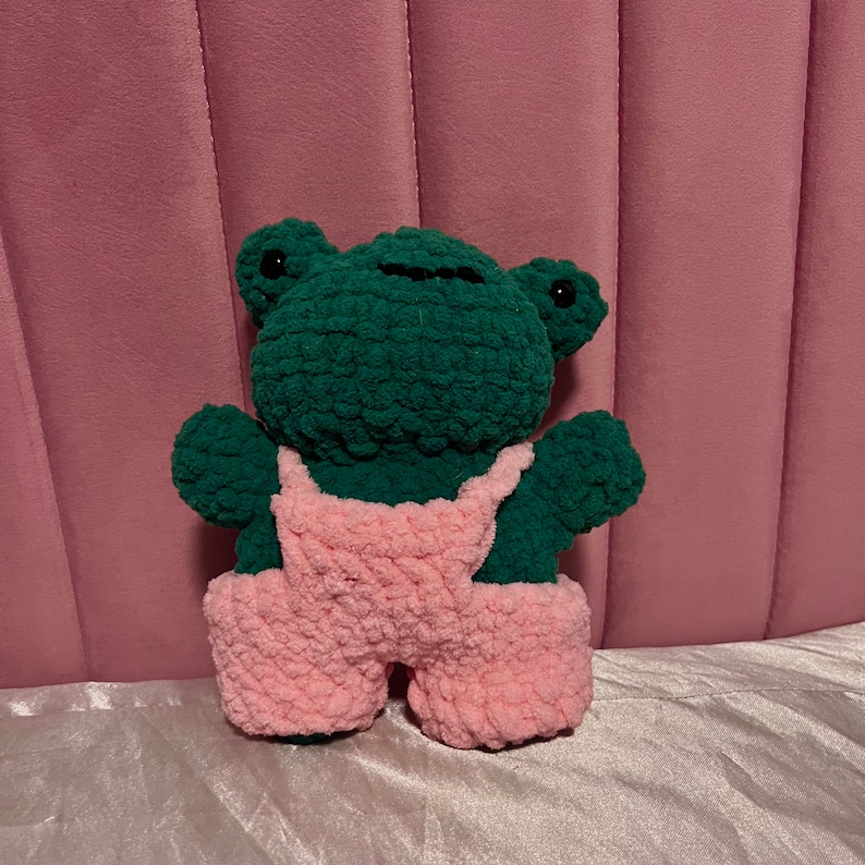 Frog in Overalls Plush | Amigurumi | Plushie | Handmade Stuffed Animal ...