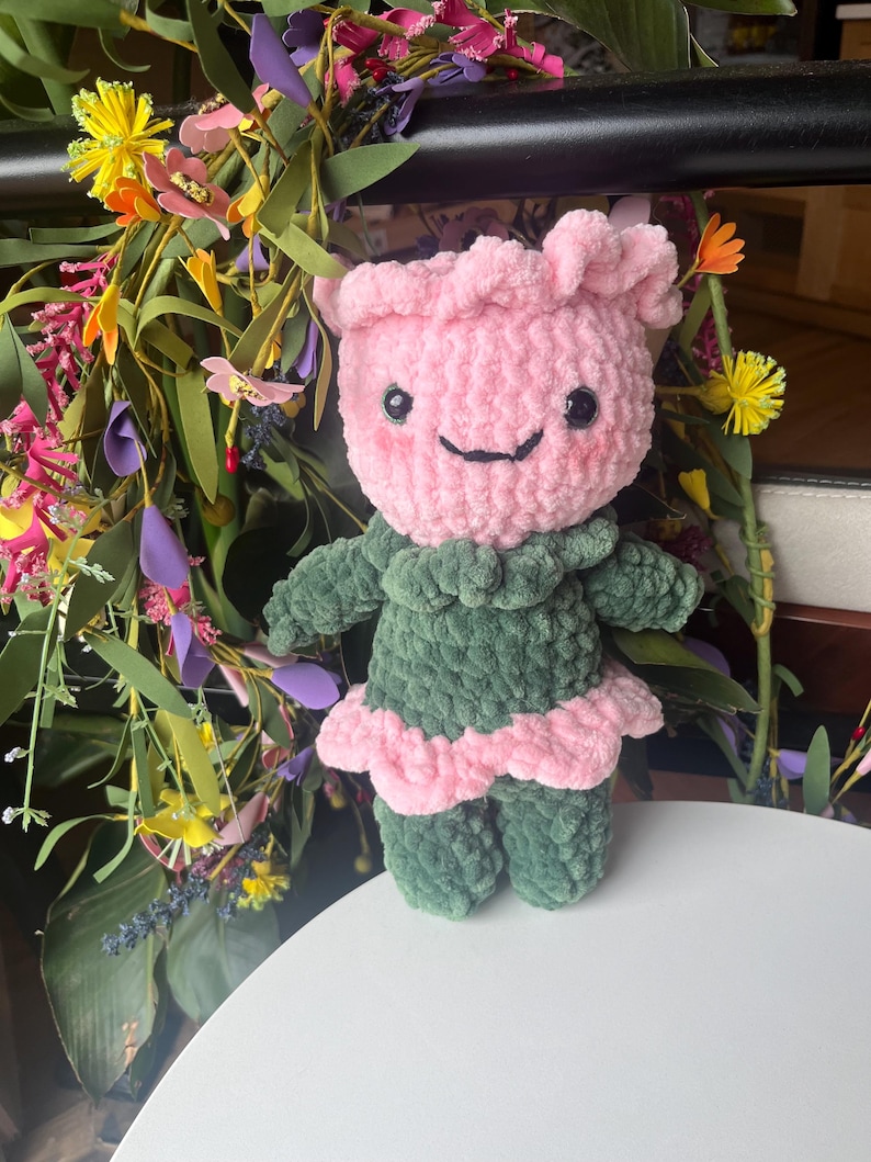 Flower Girl Plush | Summer Plush | Plushie | Handmade Stuffed Animal ...