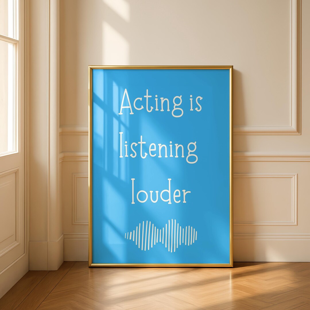 Acting Classroom Wall Art | Theatre Teacher Gift | Drama Studio Decor ...