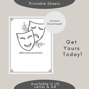 Printable Affirmations Actor Coloring Book - Digital Motivational ...