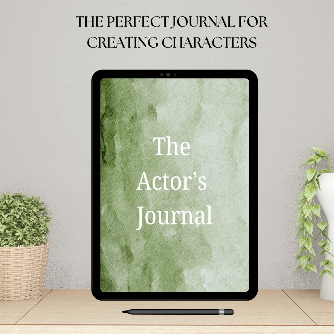 The Actor's Journal | Printable | Goodnotes Compatible |green ...