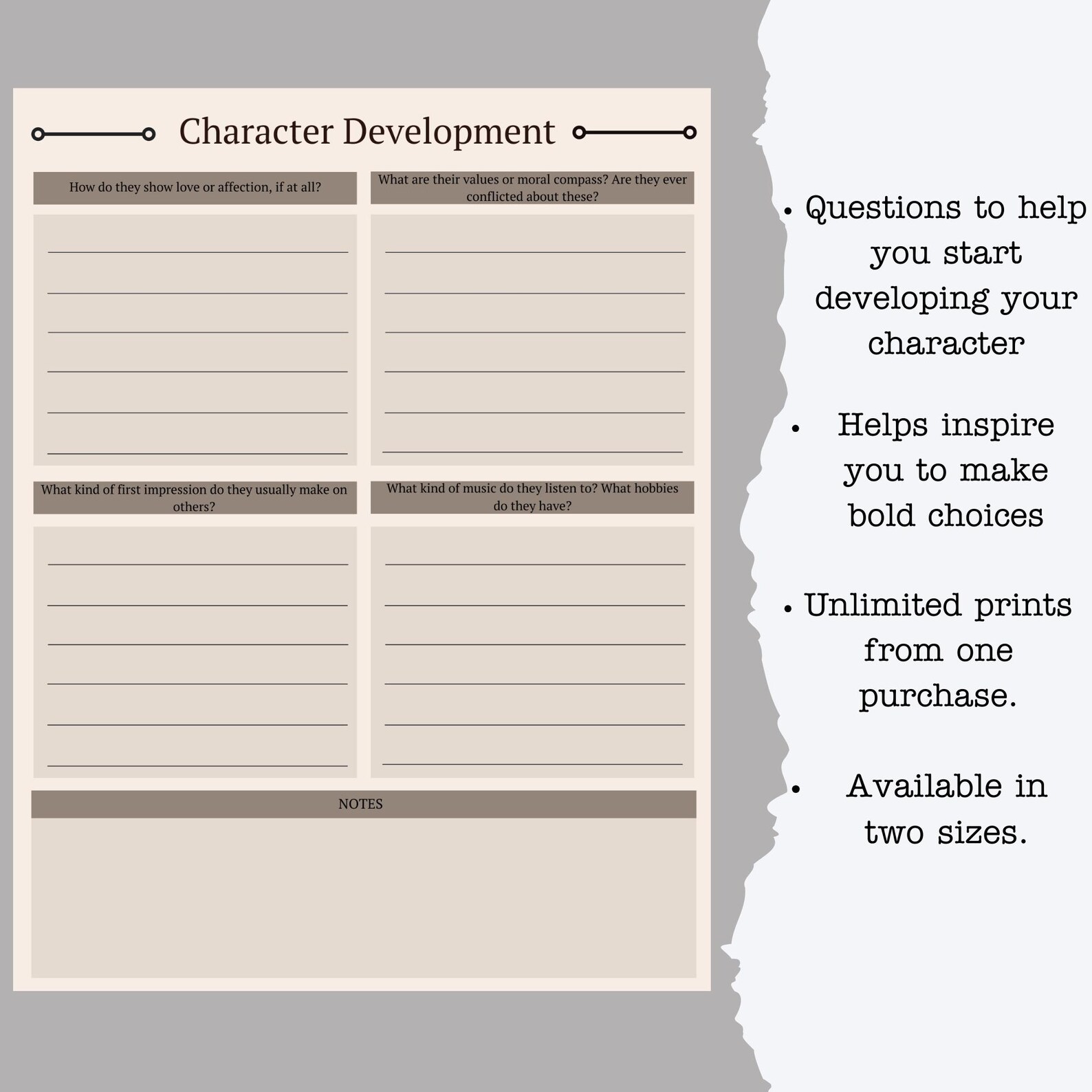 Character Development Worksheet | Actor Worksheet | Theater Worksheet ...