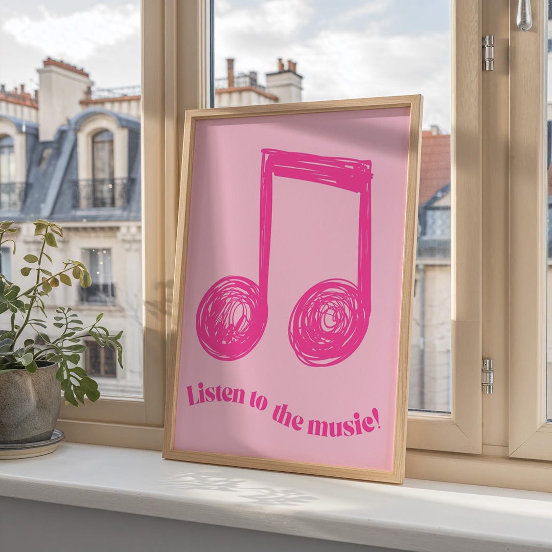 Listen to the Music, Music Lover Wall Art, Apartment Decor, Music Room ...