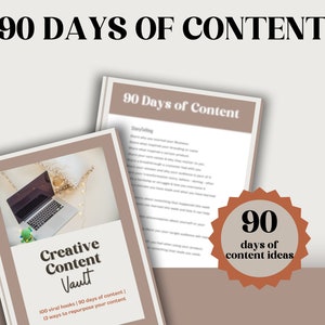 90 Days Worth of Done for You Content Ideas! Creative Content Vault ...