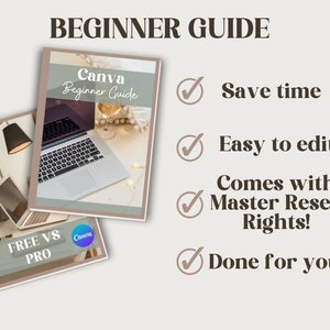 Canva Beginner Guide-become a Pro in Canva in No Time! Step by Step Instructions/instant ...