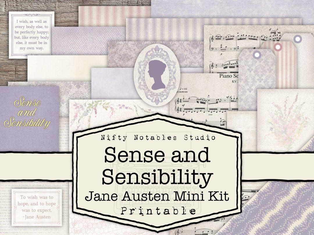 Sense and Sensibility Junk Journal Kit Jane Austen Mini Kit Paper ...