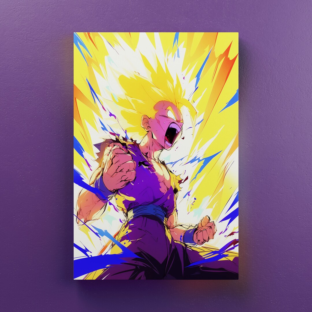 Gohan Ssj2 Manga Canvas, Manga Art, Decorative Canvas, Manga ...