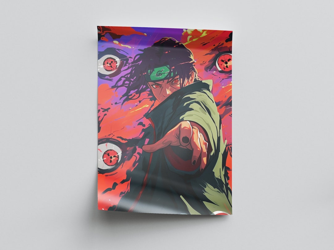 Itachi Uchiha Manga Print, Minimalist Decor, Gift Manga Fan, Itachi ...