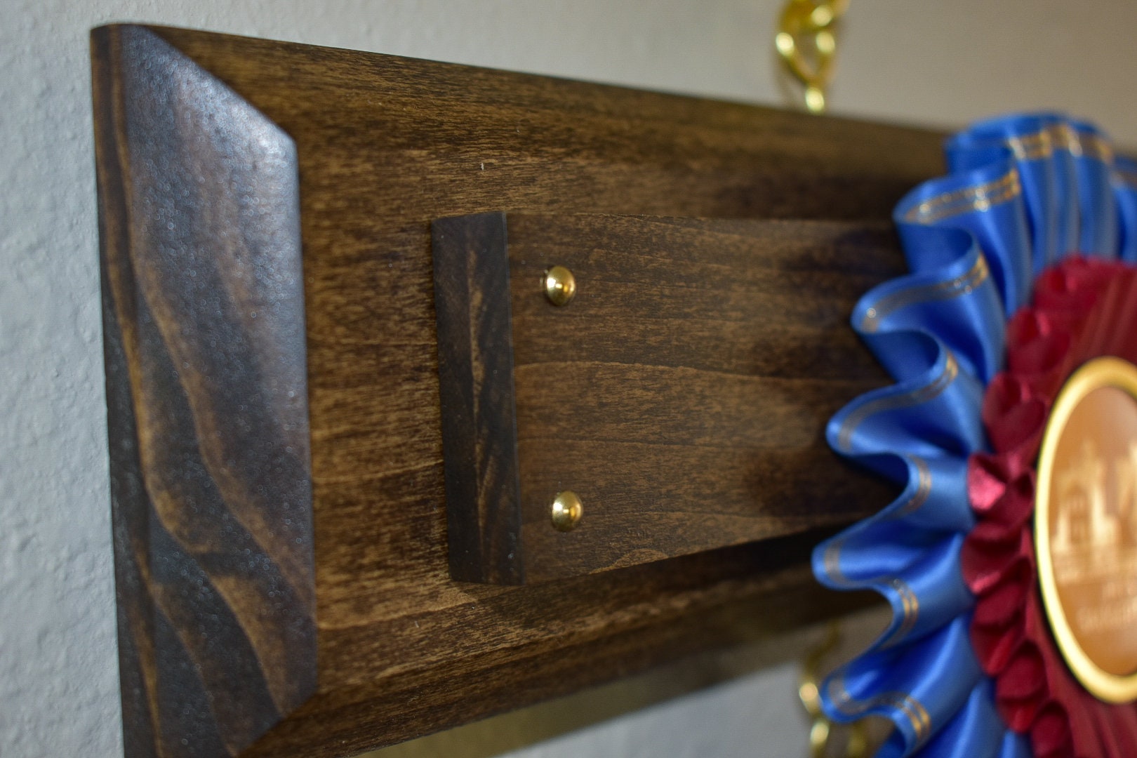 Handcrafted Poplar Hardwood Wooden Ribbon Display Rack - Wall Hanging ...