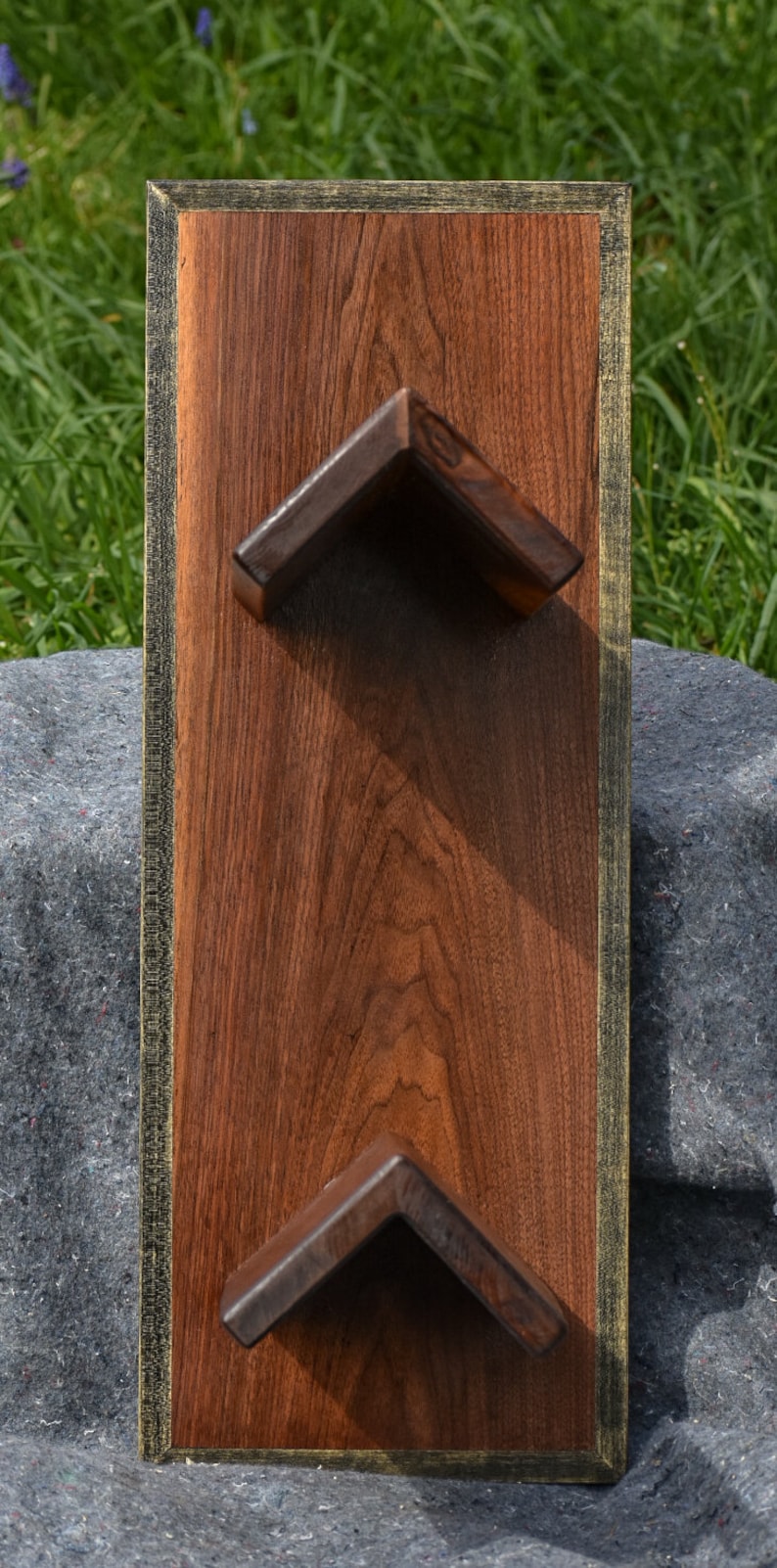 Wooden Hanging Saddle Rack - Walnut and Stained Poplar Hardwoods, Wall ...