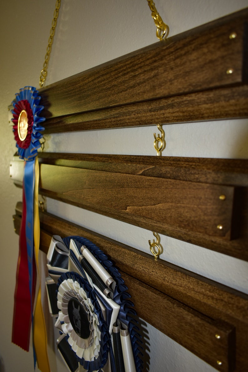 Handcrafted Poplar Wood Horse Ribbon Display – Equestrian Award Display ...