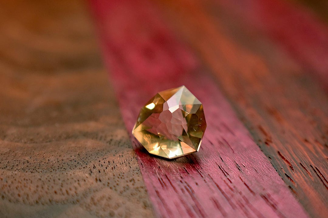 Faceted Oregon Sunstone: 4.8ct Natural Yellow Gemstone, Ethical USA ...