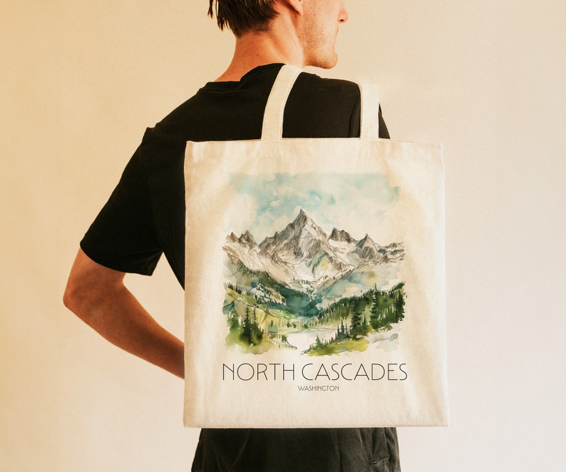 North Cascades Tote Bag | Washington Tote Bag | National Park Bag ...
