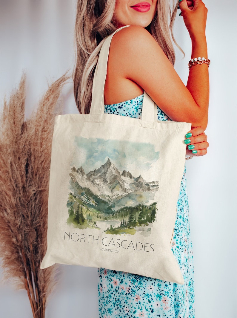 North Cascades Tote Bag | Washington Tote Bag | National Park Bag ...