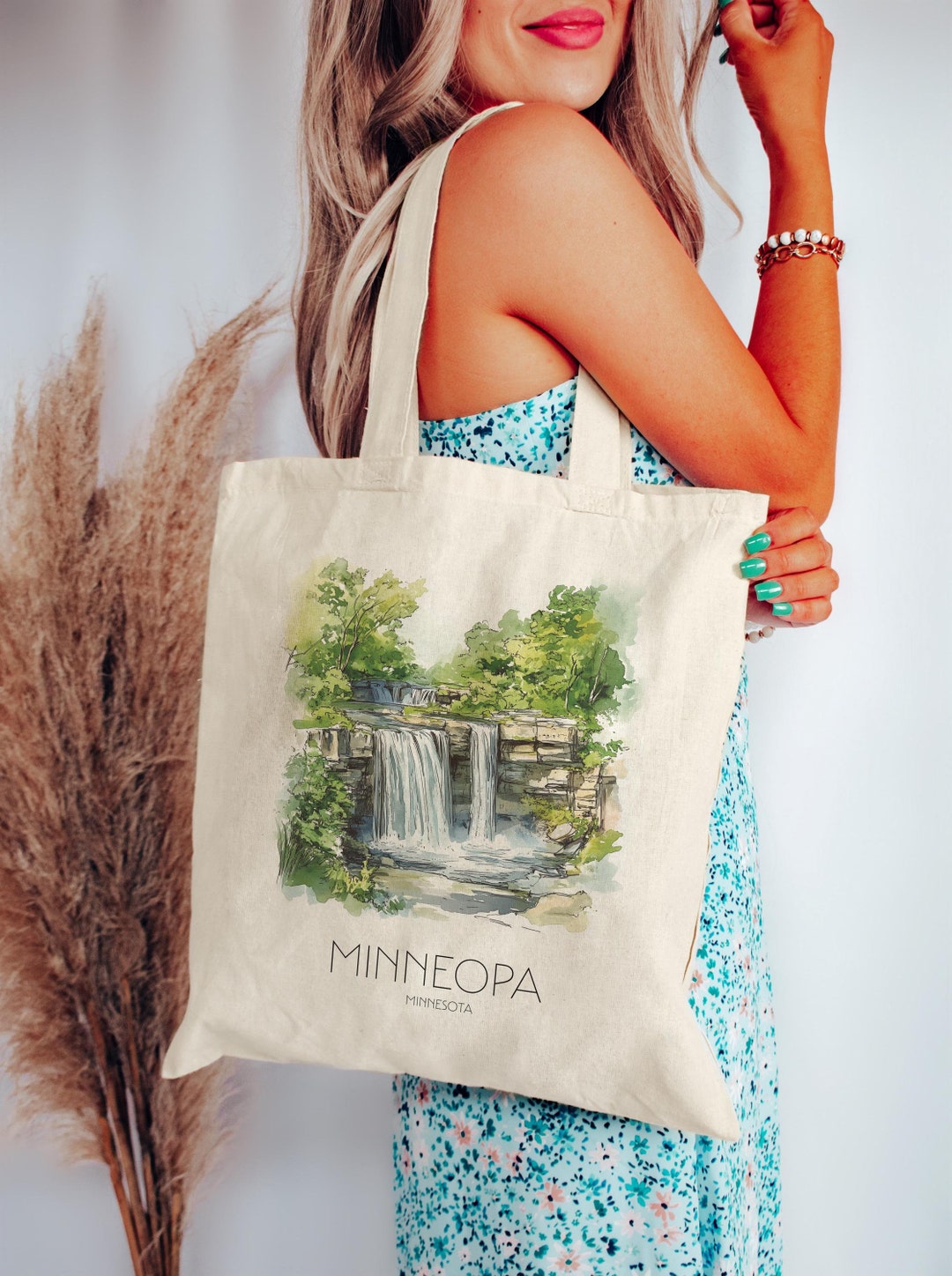 Minneopa State Park Tote Bag - Cute Scenic Minnesota Bag - Gift for Her ...
