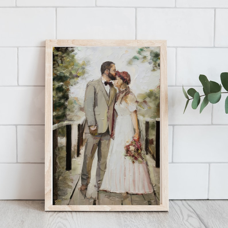 Custom Oil Painting From Photo Custom Wedding Portrait Personalized Oil ...