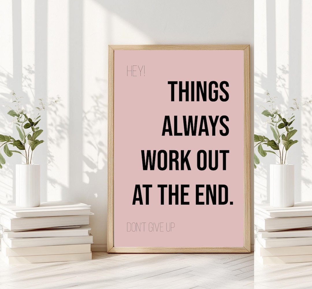 Minimalist Motivational Wall Art, Inspirational Quote Print, Modern ...