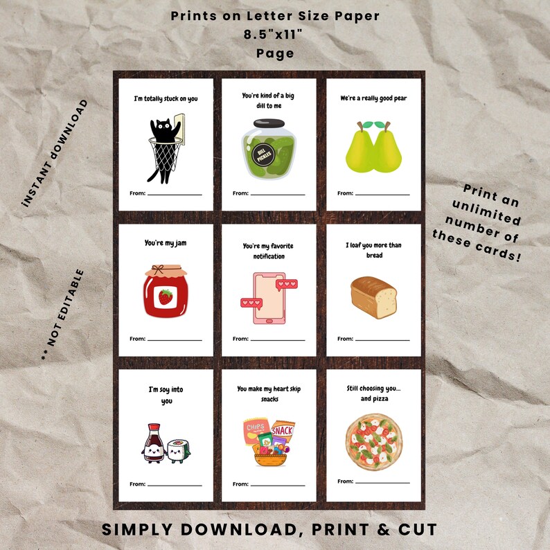 Funny Printable Pun Cards – All Occasion Digital Card Set for Friends ...