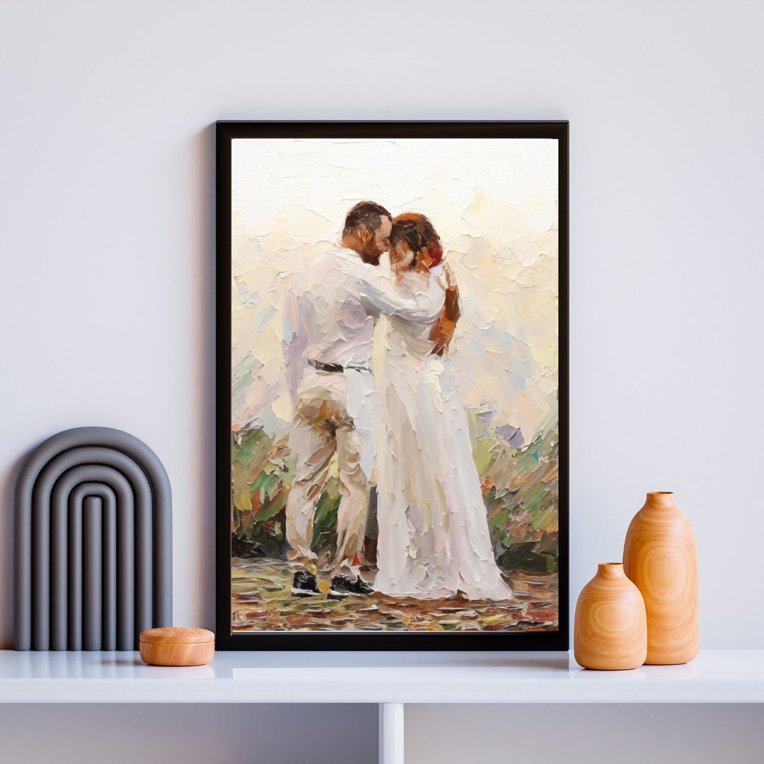 Custom Oil Painting From Photo Custom Wedding Portrait Personalized Oil ...