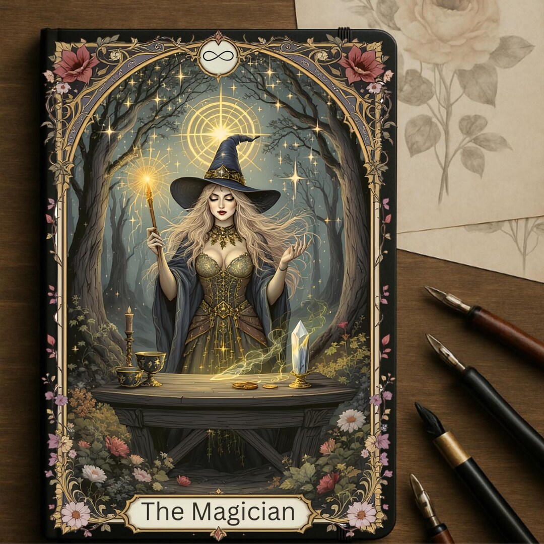 The Magician Tarot Journal: Witchy Hardcover Notebook for Manifestation ...