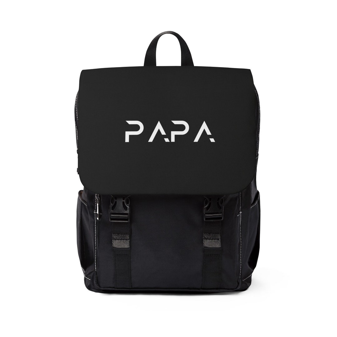 Total Black Papa Shoulder Backpack - Etsy