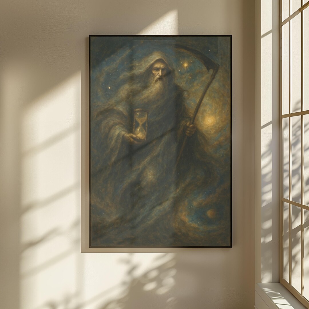 Printable Chronos Father Time Wall Art | Neoclassical Greek Myth Poster ...