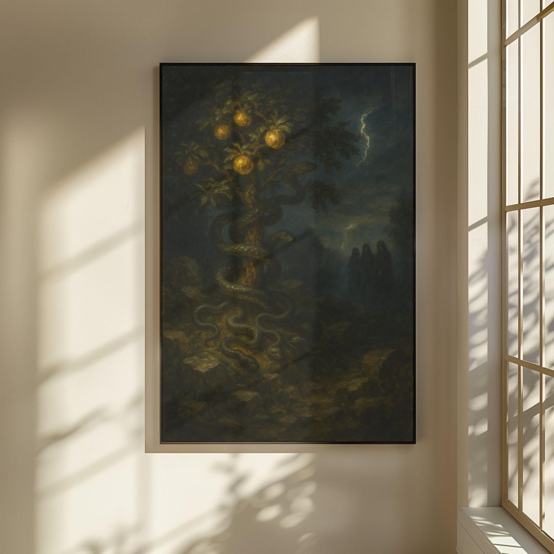 Printable Ladon & the Golden Apples — Garden of the Hesperides Romantic ...