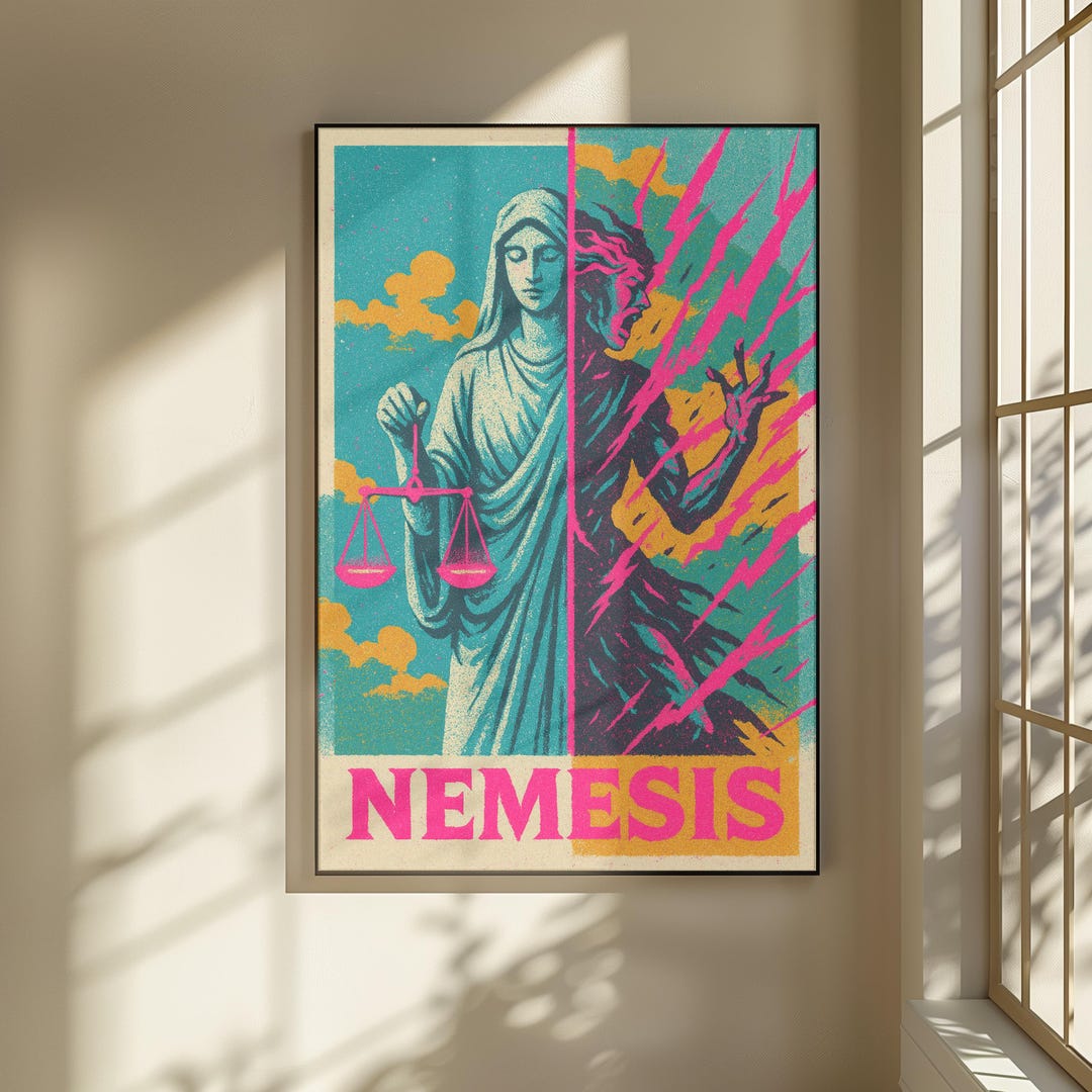 Printable Nemesis Greek Goddess Wall Art | Justice & Retribution Poster ...