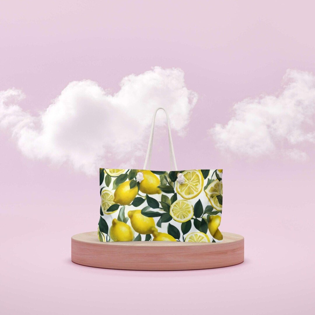 Chic Yellow Weekender Bag, Portofino Italia Inspired Bag Suitable for ...