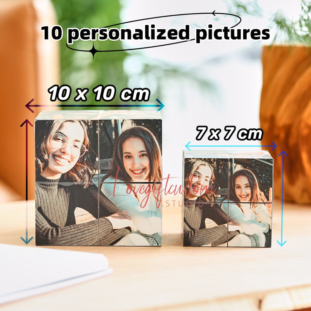 Infinity Photo Cube Custom Gift, Memory Photo Cube, Family Photo Cube ...