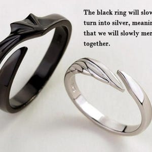 How to Train Your Dragon Couple Ring Set Couple Matching Rings ...