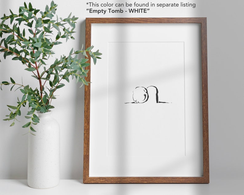 Empty Tomb GREY Easter, Minimalistic, Aesthetic, Wall Decor, Easter Art ...
