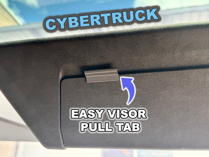 Tesla Cybertruck Sun-visor Tab - Etsy