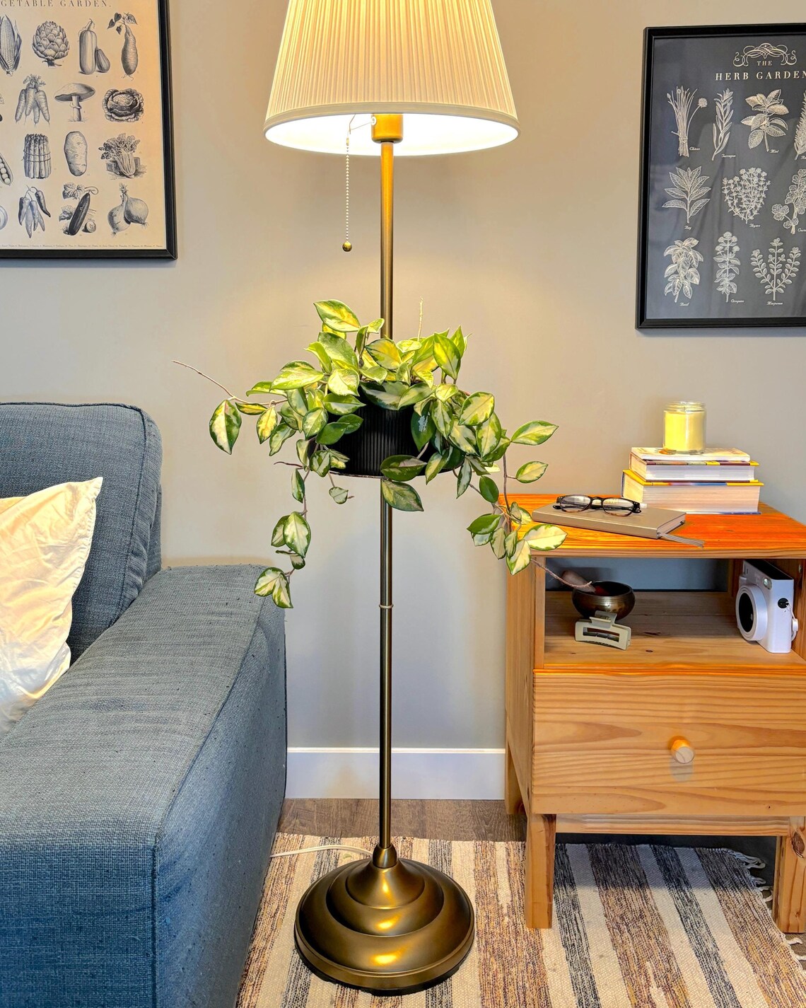 Plant Pot for Standing Lamps - Space-saving 3D Printed Indoor Planter ...
