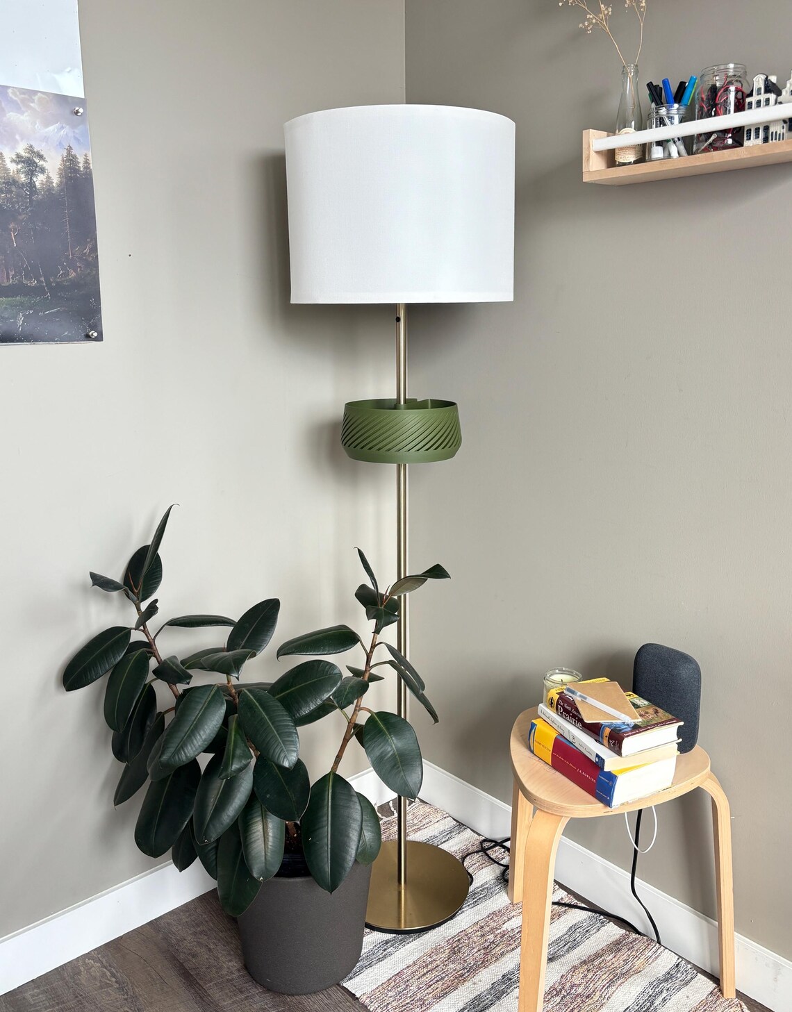 Plant Pot for Standing Lamps - Space-saving 3D Printed Indoor Planter ...