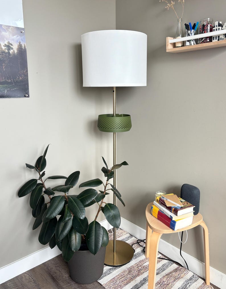 Plant Pot for Standing Lamps - Space-saving 3D Printed Indoor Planter ...