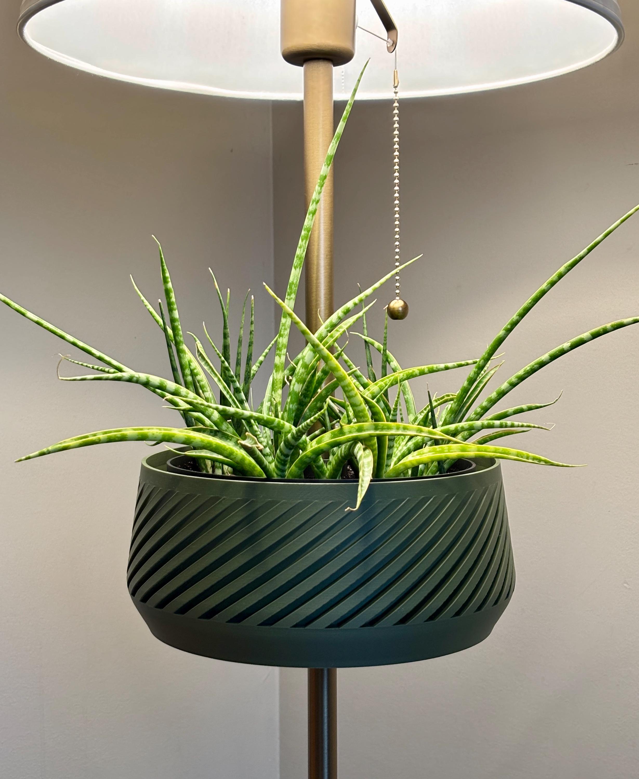 Plant Pot for Standing Lamps - Space-saving 3D Printed Indoor Planter ...