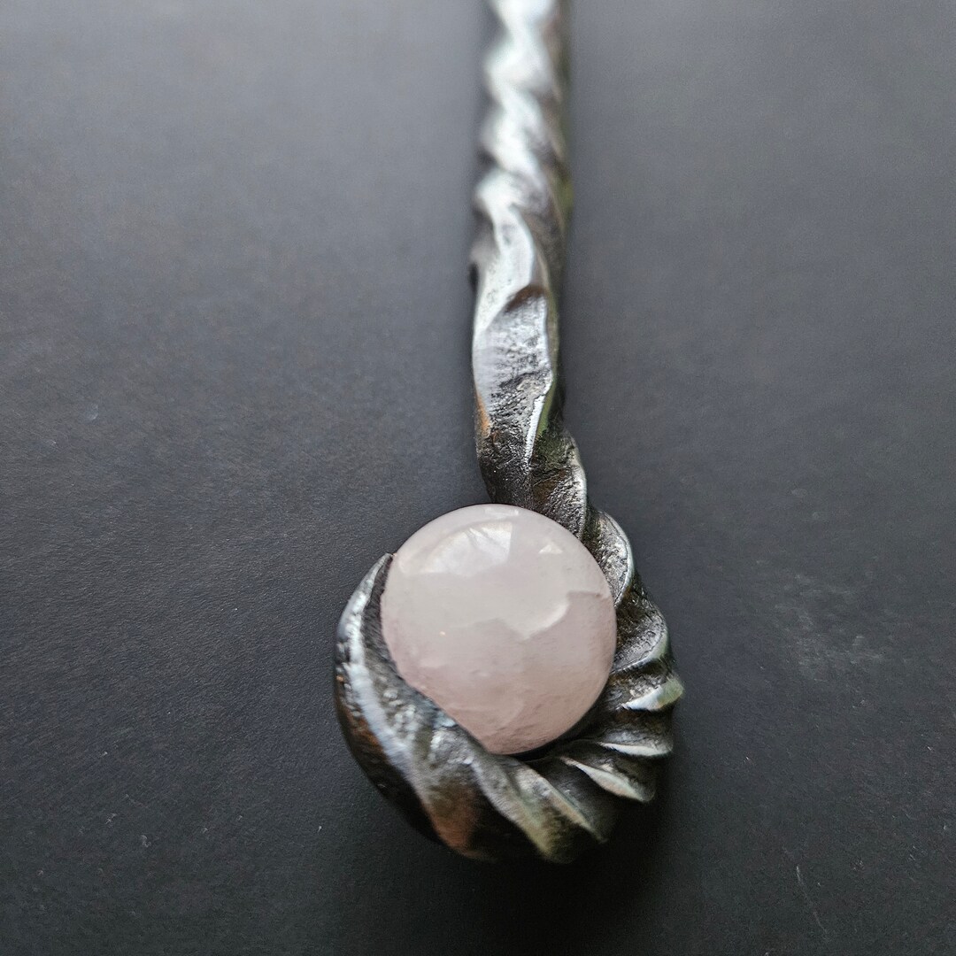 Hand Forged Wand With Marble - Etsy