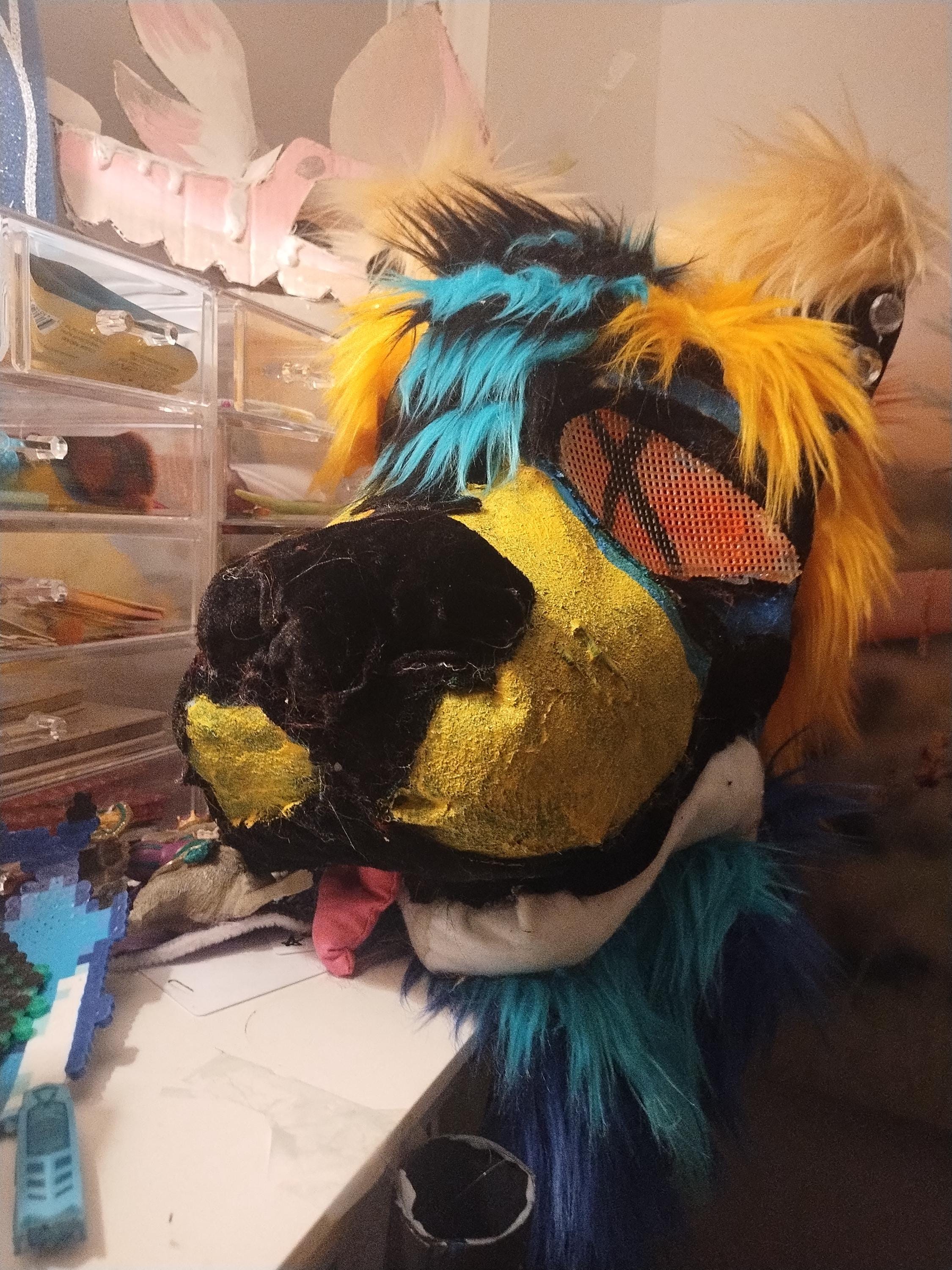 Stitched Colorful Hyena Fursuit - Etsy