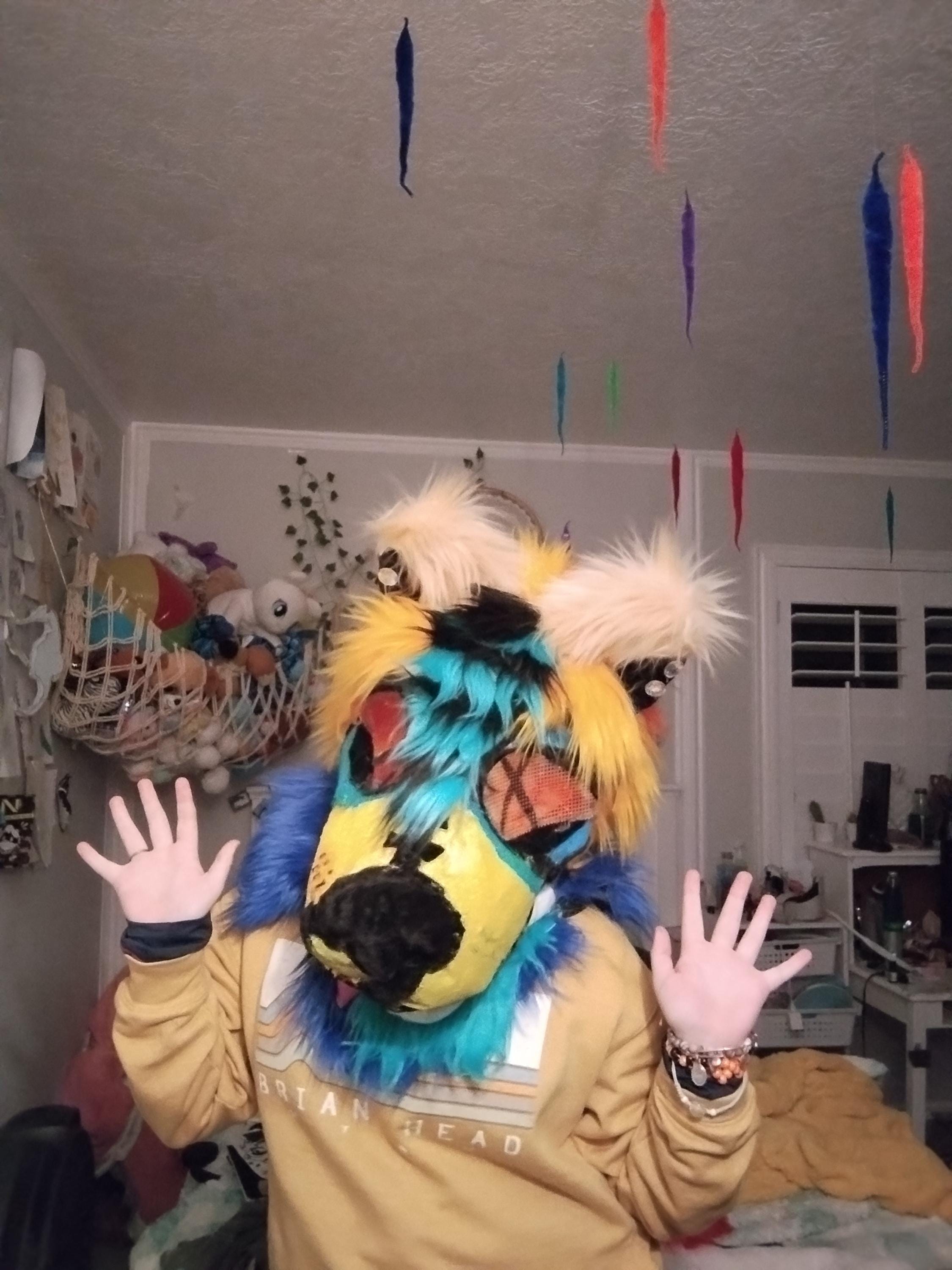 Stitched Colorful Hyena Fursuit - Etsy