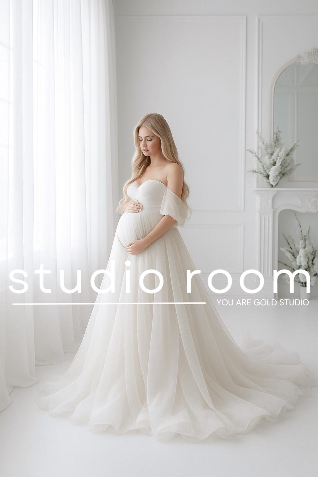 Plain White Studio Digital Backdrop, White Studio, Minimal Backdrop ...