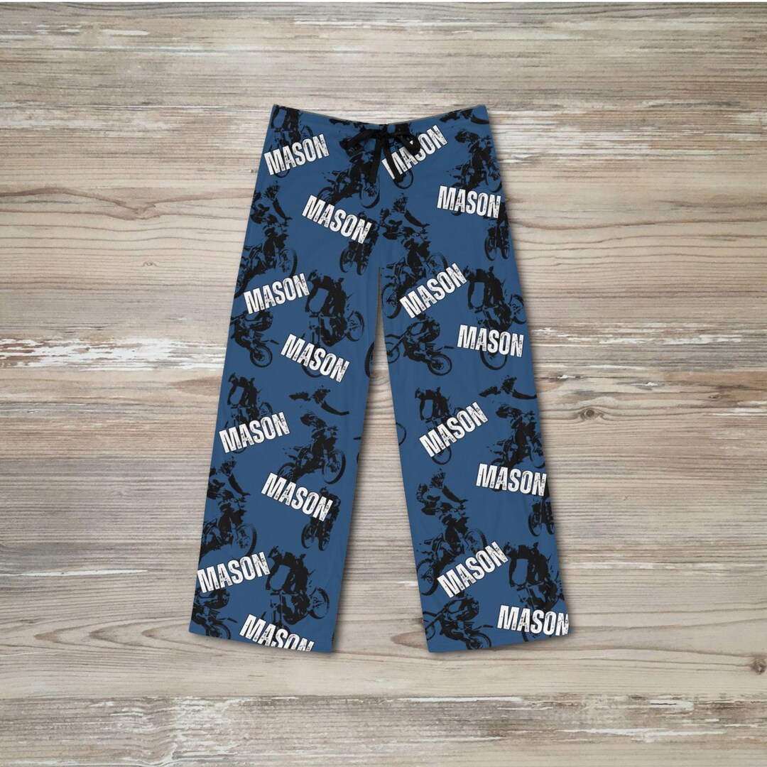 Motocross Pajama Pants Custom Dirt Bike Motorcycle Pajamas Personalized ...