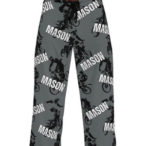 Motocross Pajama Pants Custom Dirt Bike Motorcycle Pajamas Personalized ...