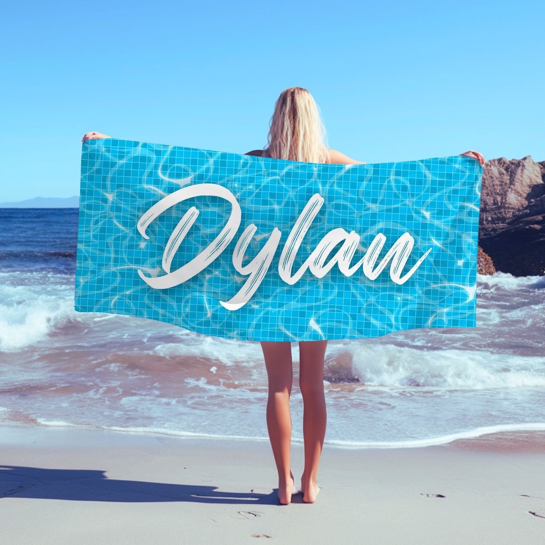 Personalized Swim Team Pool Towels Swimming Beach Towel With Name ...