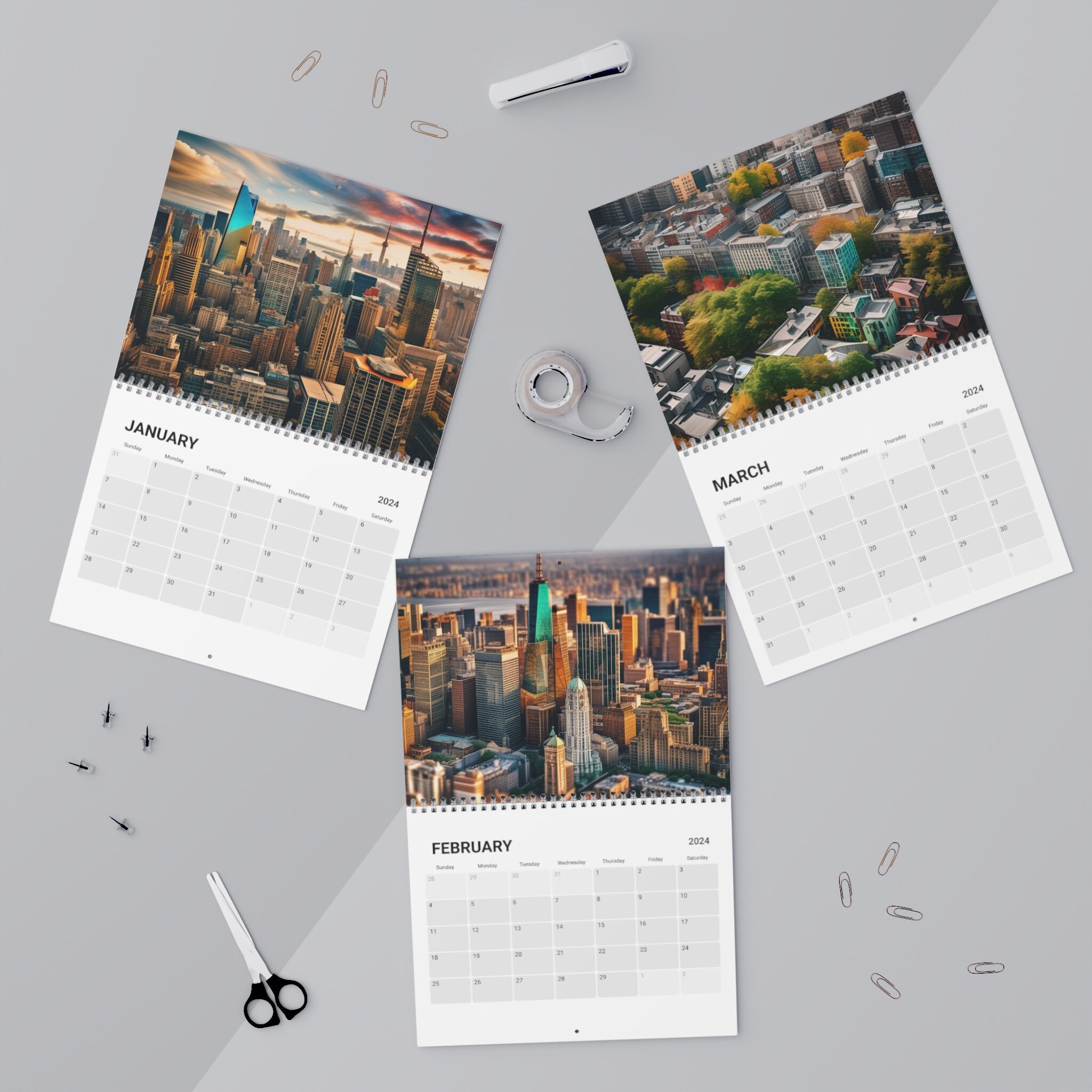 Urban Horizons Calendar (2024) - Etsy