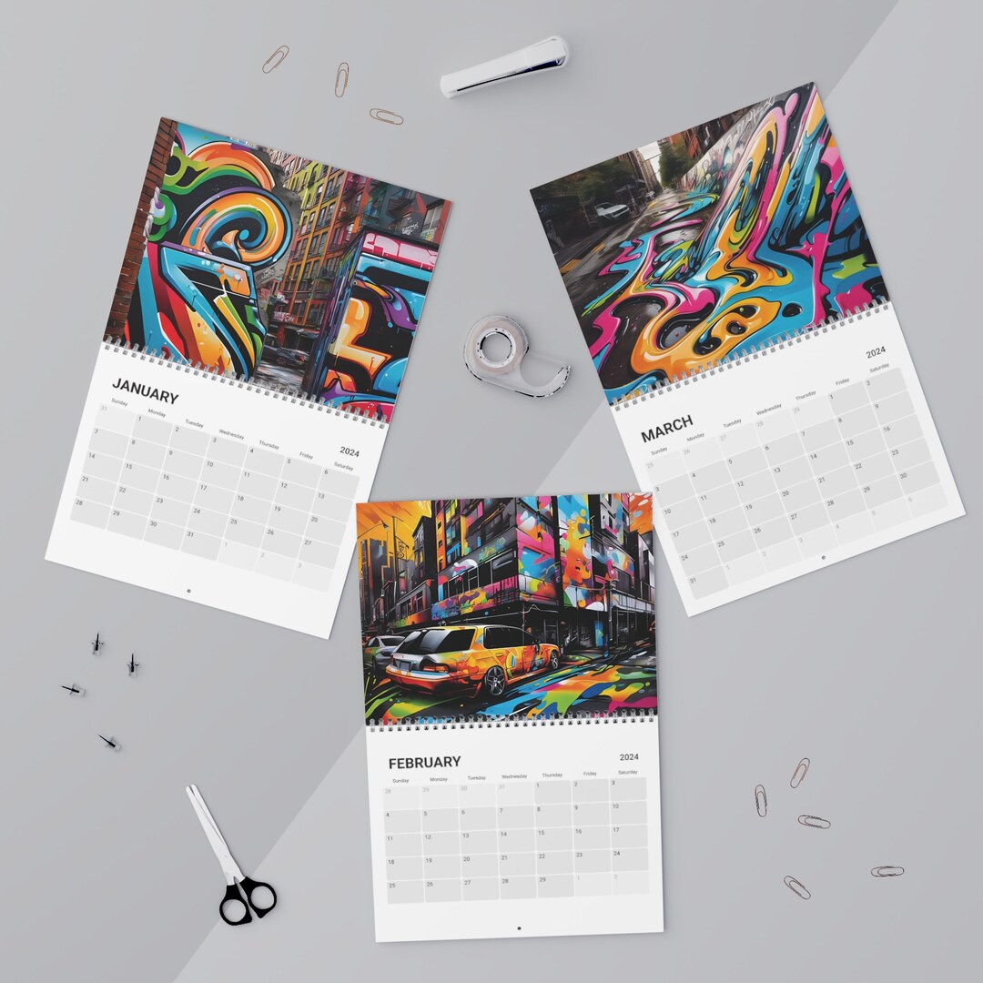 Street Art Spectrum Calendar 2024 - Etsy