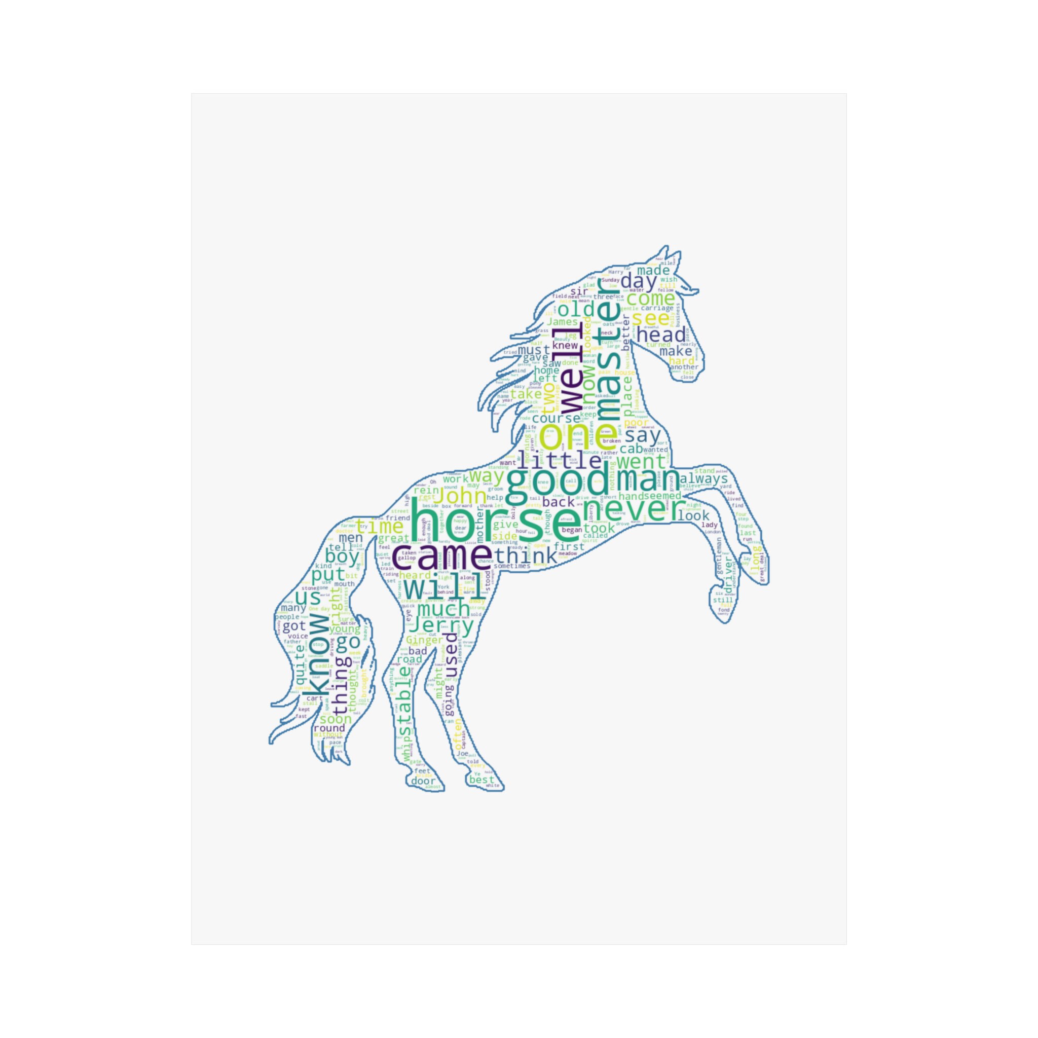 Black Beauty Word Cloud Poster - Etsy