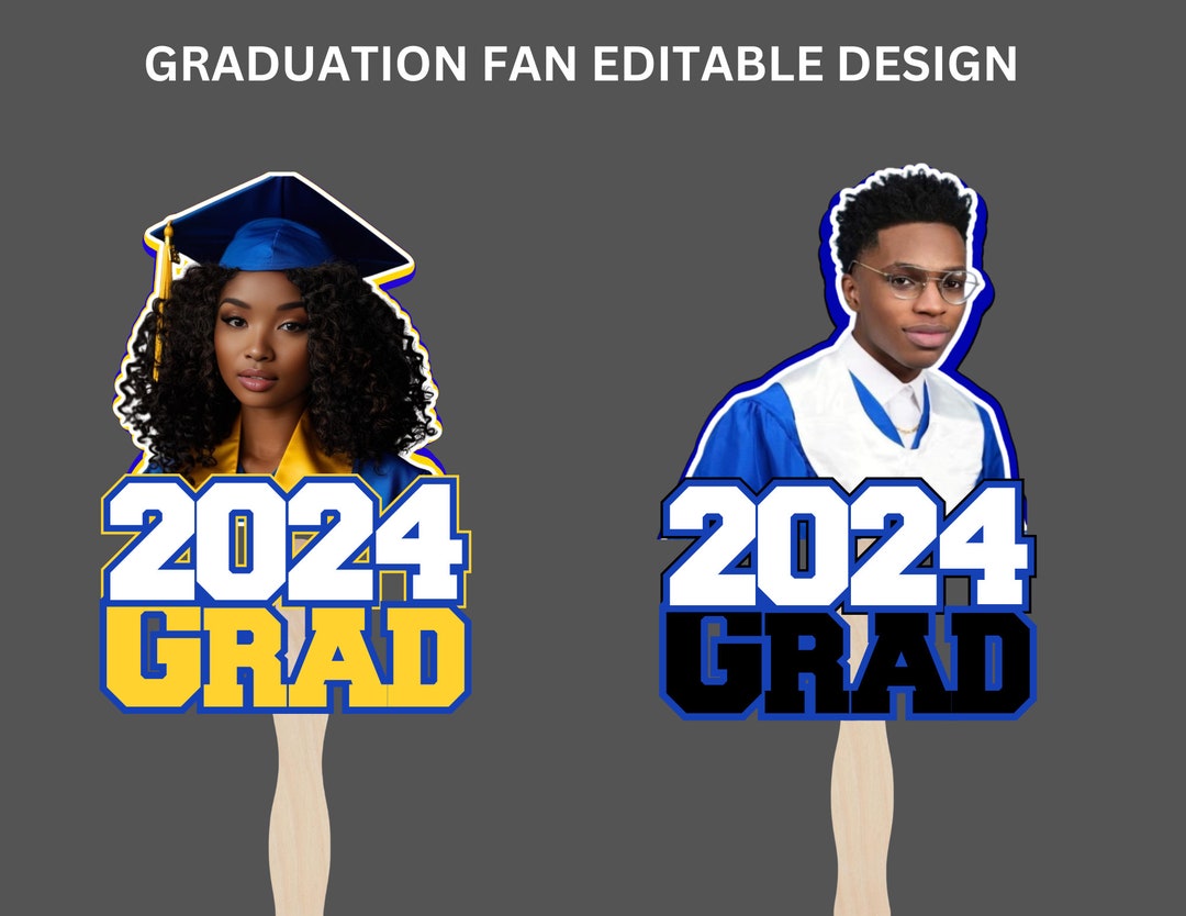 Grad Fan Canva Template - Etsy